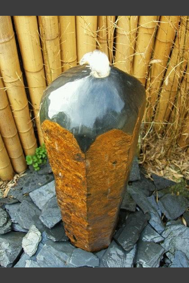 Monolith Quellstein Basalt poliert 100cm - Basalt - Monolithen Säulen ...