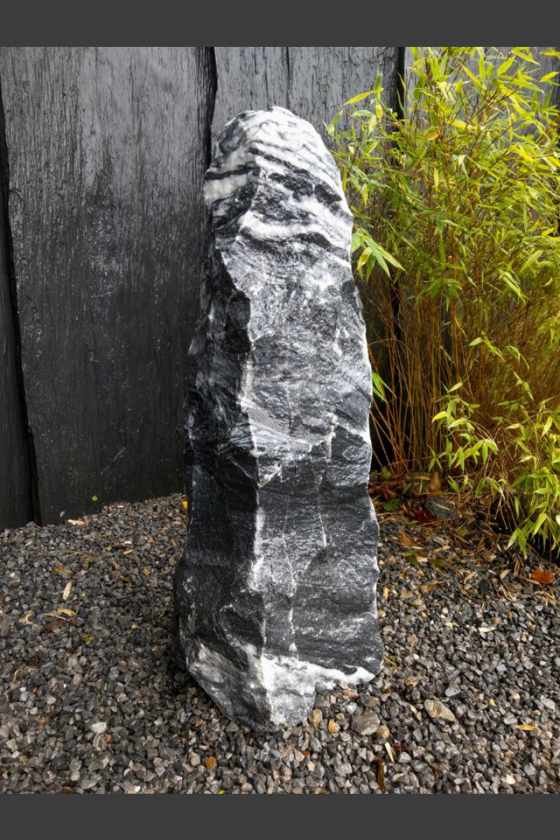 Alaska Marmor Monolith schwarz-weiß 86cm - Marmor - Solitärsteine ...