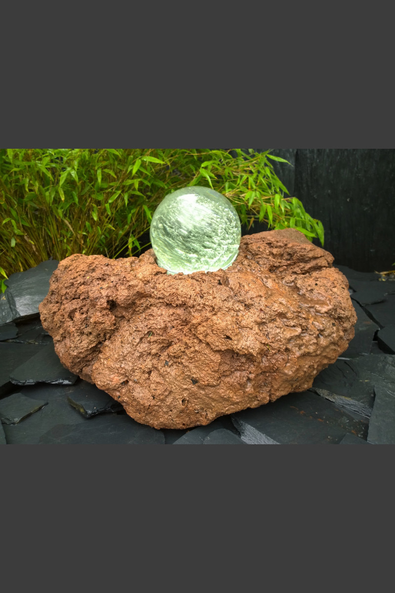 Lava Quellstein mit drehender Glaskugel 15cm - Kugeln - Specials ...