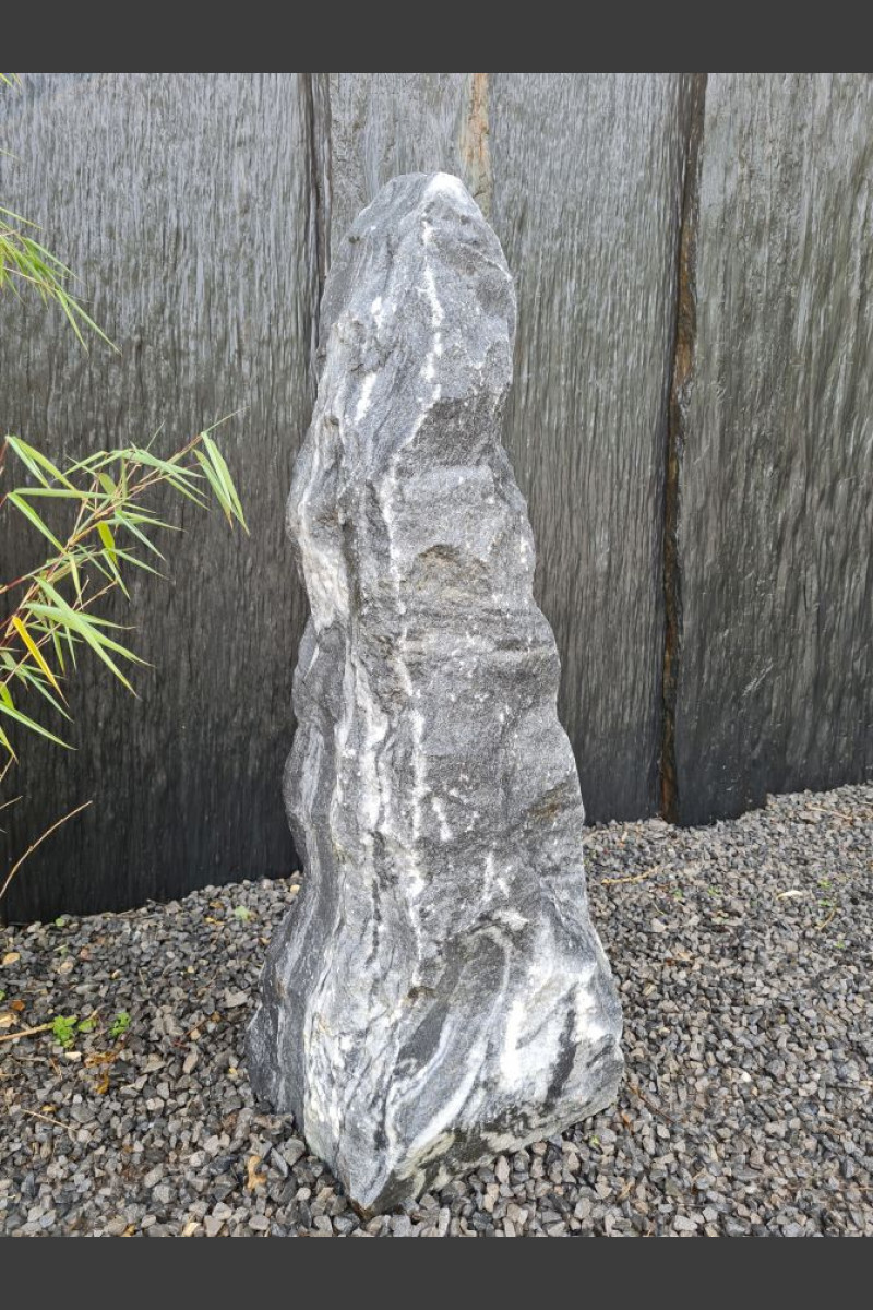 Alaska Marmor Monolith schwarz-weiß 95cm - Monolithique