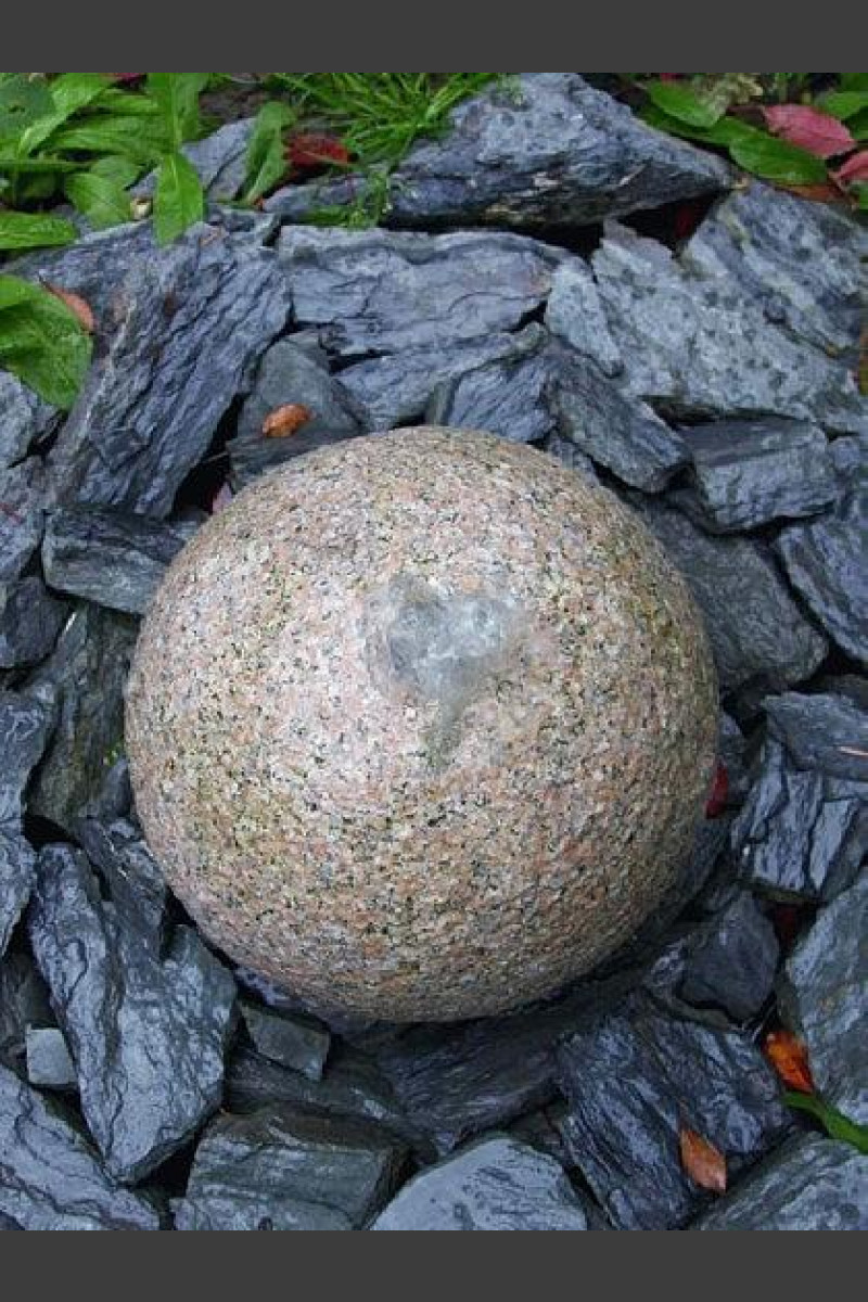Boule de Fontaine en granite rouge 30cm - Granit rouge - Boules ...
