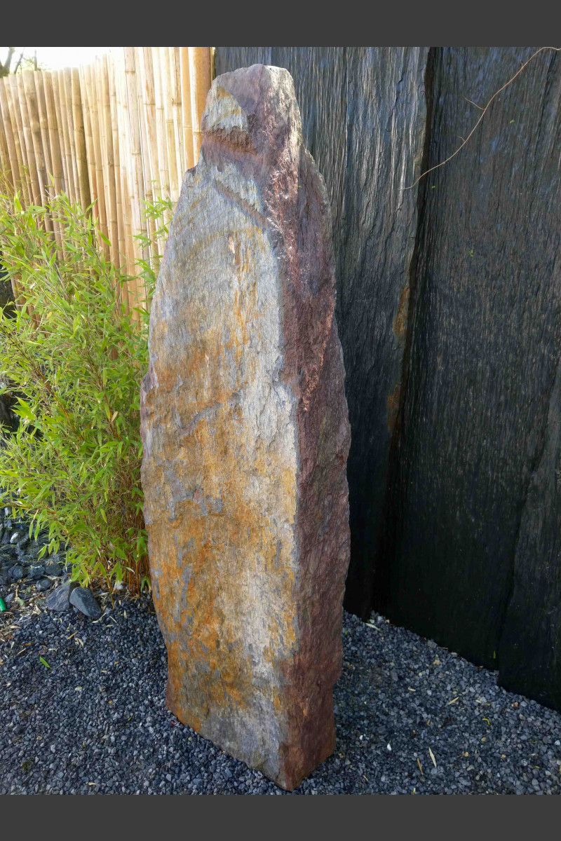 Monolith Schiste rouge-coloré 178cm de haut - Pierres Solitaires ...