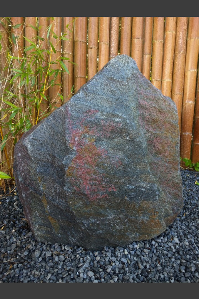 Pierre Solitäre Schiste noir 127cm de haut - Monolithique