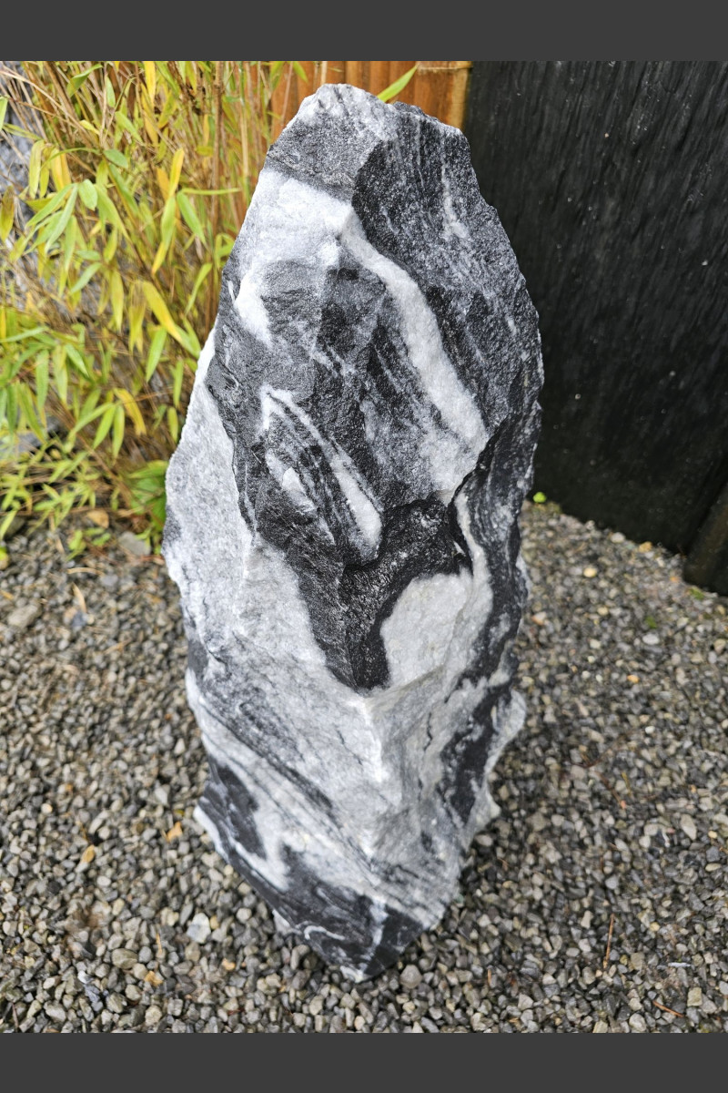 Alaska Marbre Monolith noir-blanc 73cm de haut - Marbre - Calcaire ...
