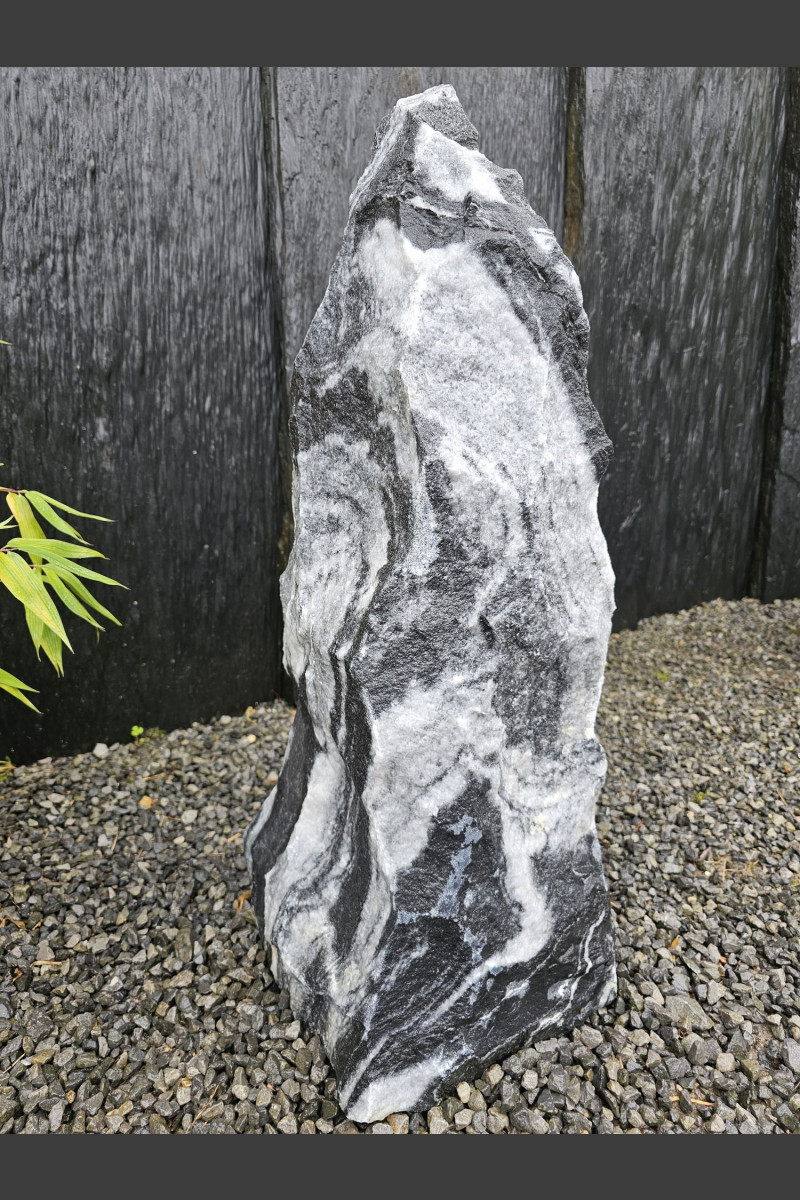 Alaska Marbre Monolith noir-blanc 73cm de haut - Marbre - Calcaire ...