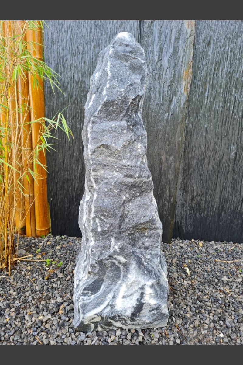 Alaska Marbre Monolith noir-blanc 95cm de haut - schwarz-weiß - Marbre ...