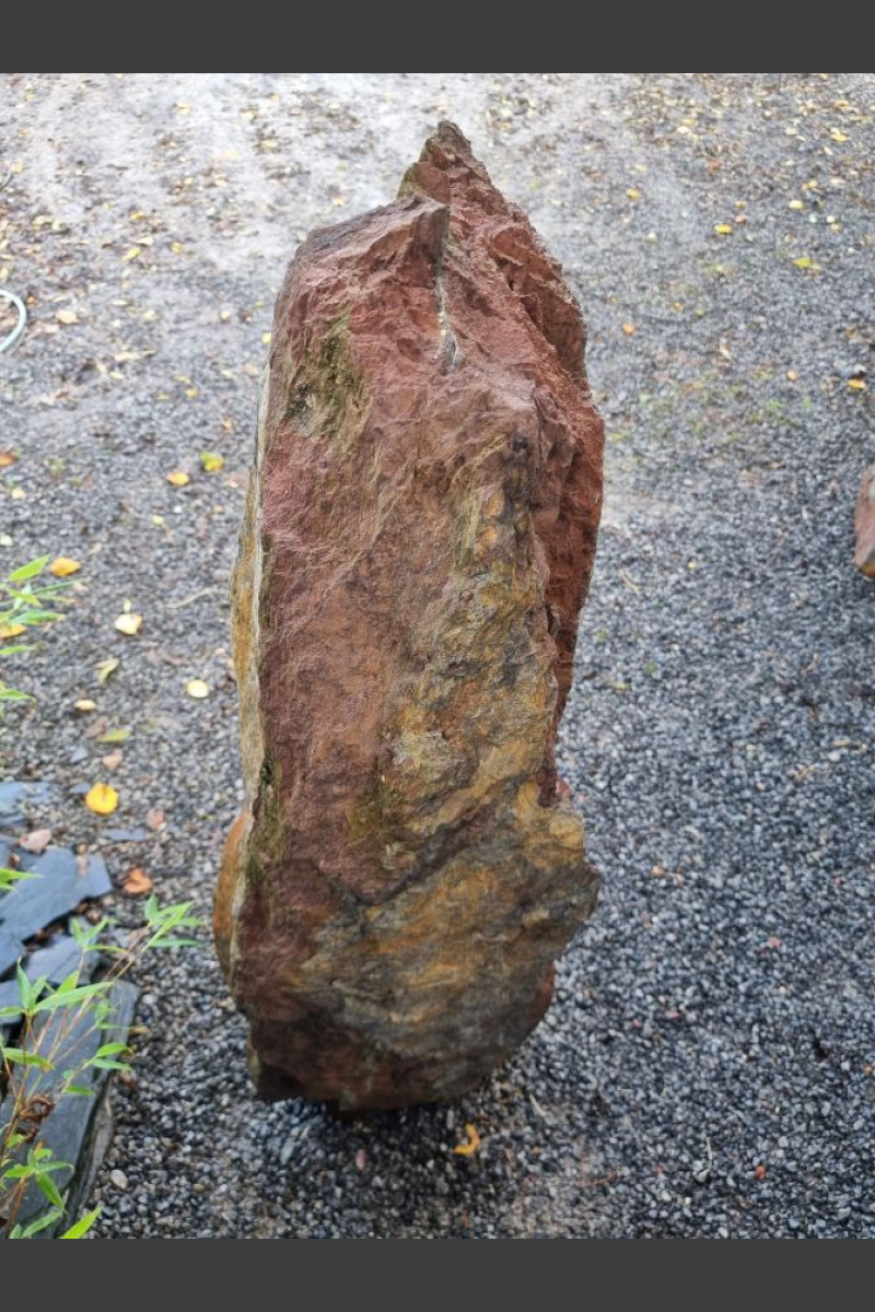 Monolith Schiste rouge-coloré 162cm de haut - Monolithique