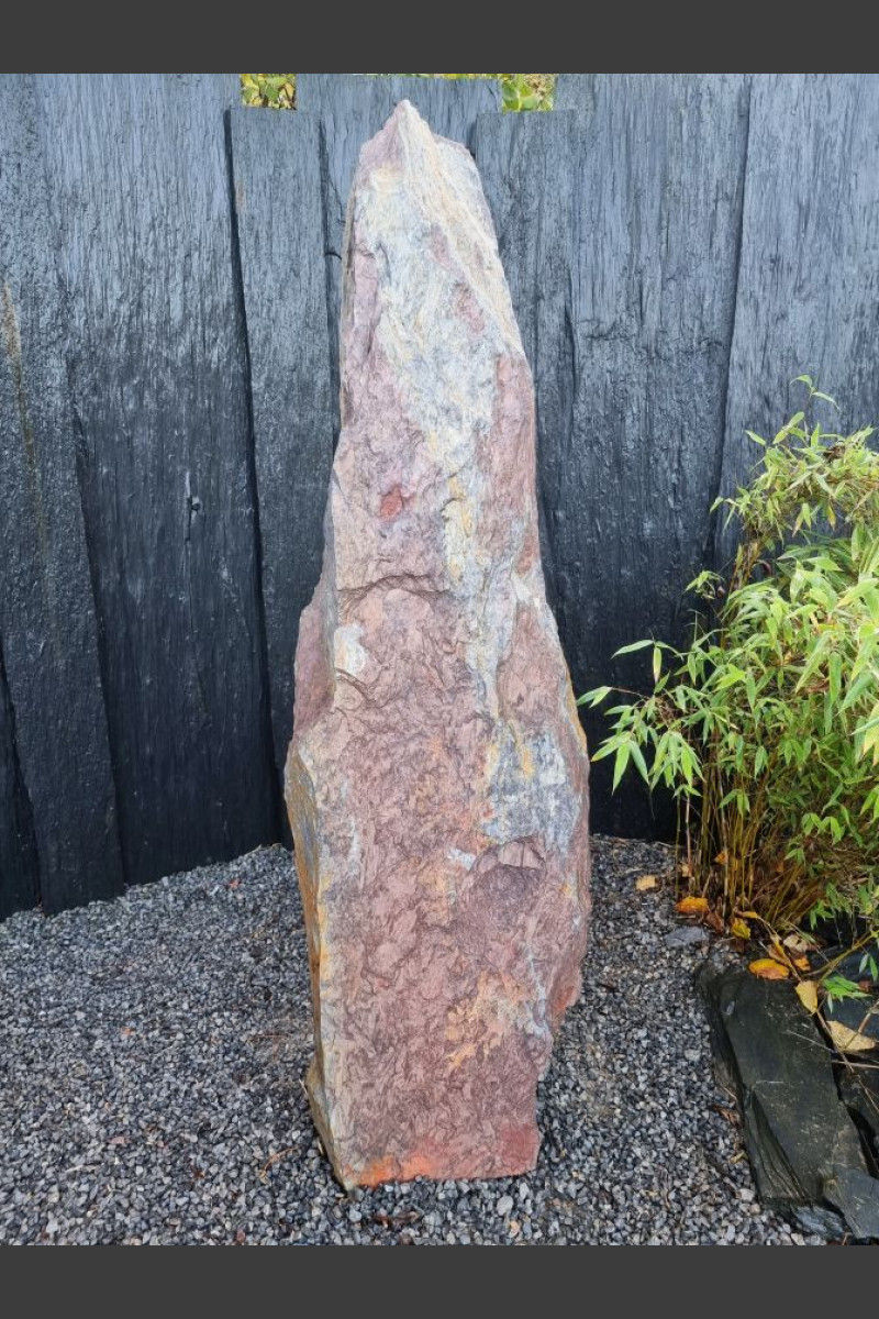 Monolith Schiste rouge-coloré 162cm de haut - Schiste - Pierres ...