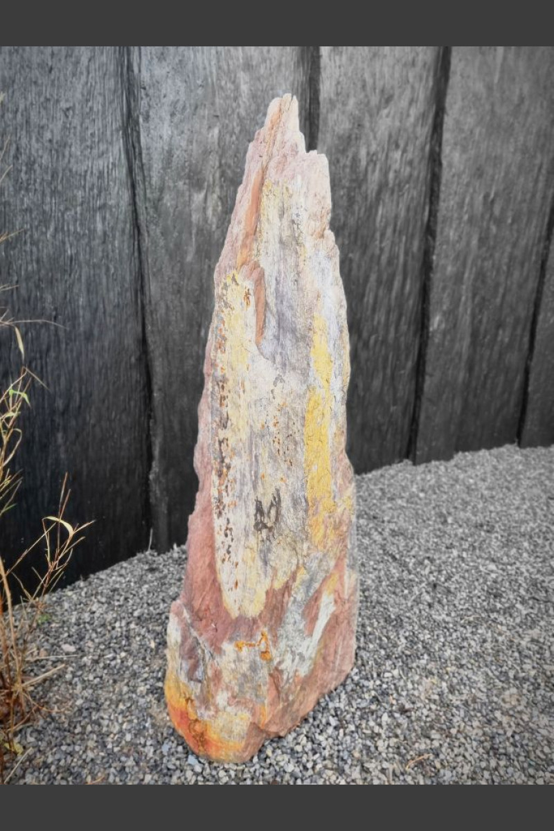 Monolith Schiste rouge-coloré 133cm de haut - Monolithique