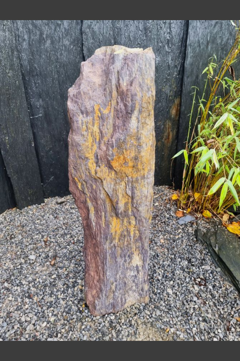 Monolith Schiste rouge-coloré 99cm de haut - Monolithique