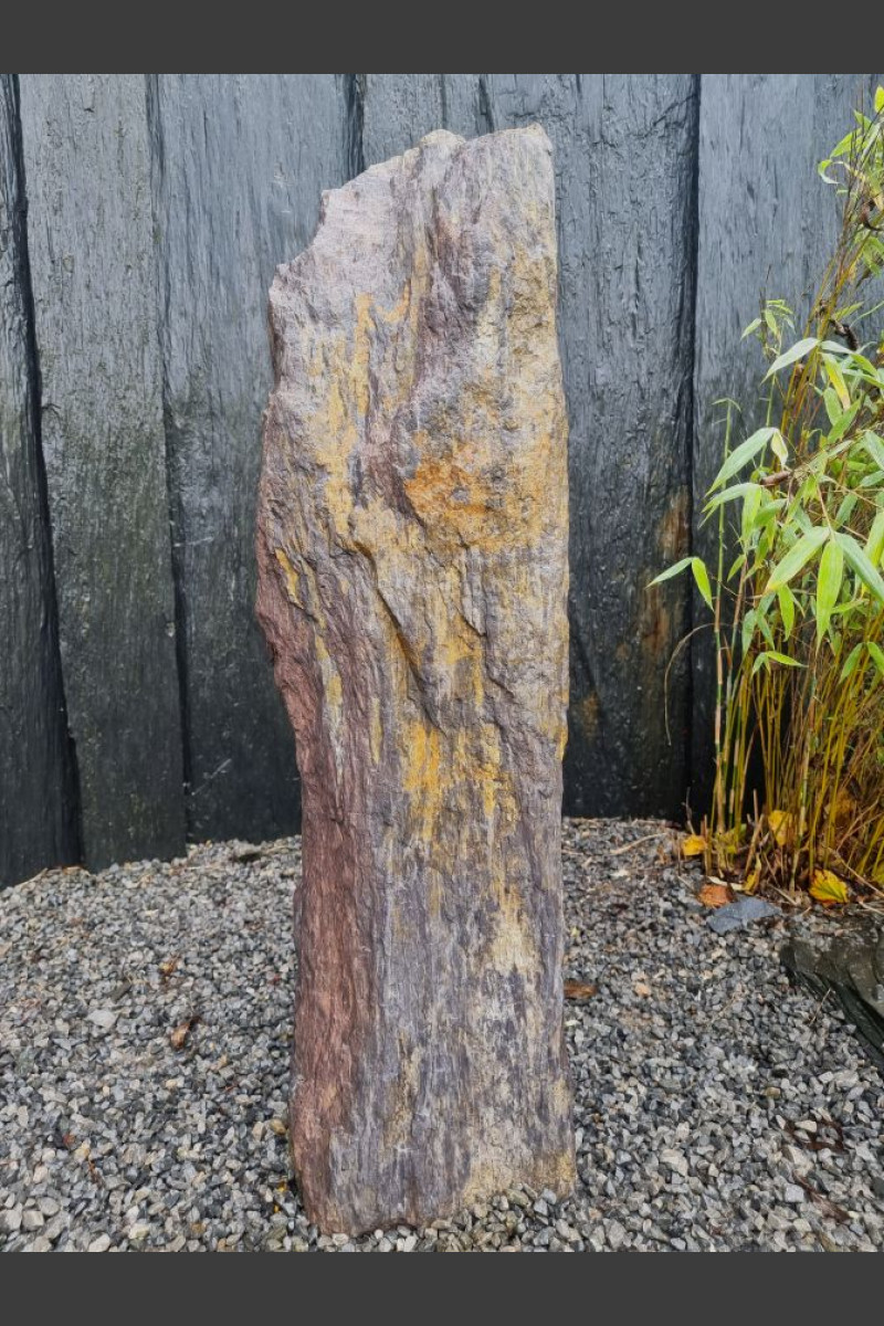 Monolith Schiste rouge-coloré 99cm de haut - Monolithique
