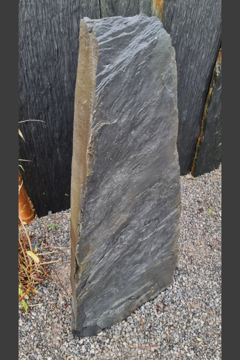 Monolith Schiste noir 125cm de haut - Pierres Solitaires - Monolithique