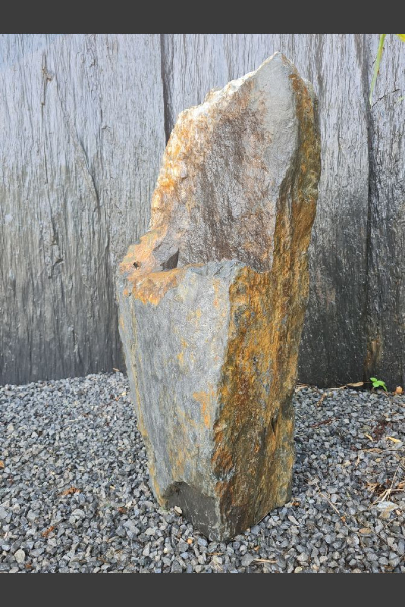 Solitäresteen zwart Leisteen 127cm hoog - Monolithique