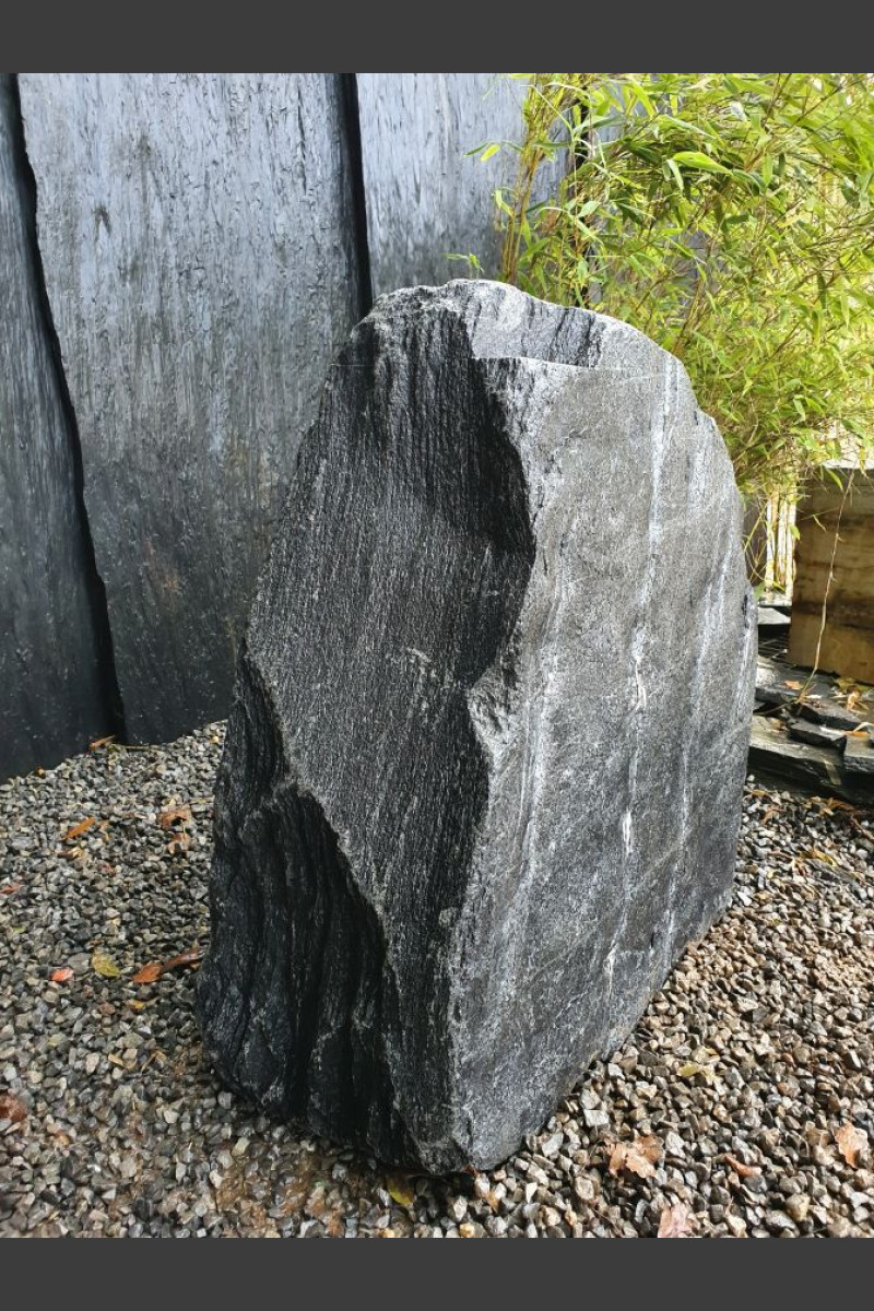 Rots van gijs-zwart Leisteen 130kg - Monolithique