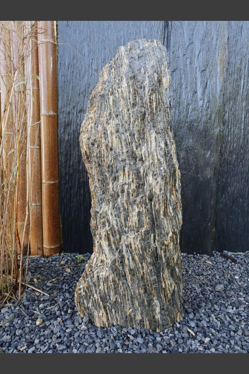Monoliet van zebra gneis 80cm hoog - Solitairestenen - Monolithique
